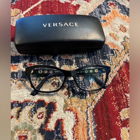 Versace | Accessories | Versace Eyeglasses Black Gold Frame ...